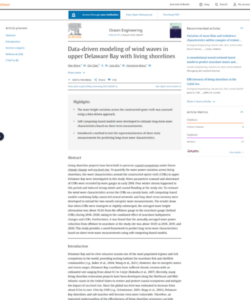Data-driven modeling of wind waves in upper Delaware Bay with living ...