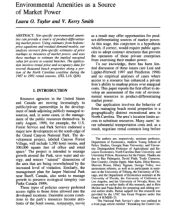 Environmental Amenities as a Source of Market Power - Climate Change ...